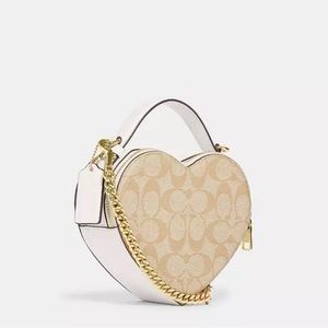 Coach | Bags | Coach Heart Crossbody In Signature Canvas | Poshmark